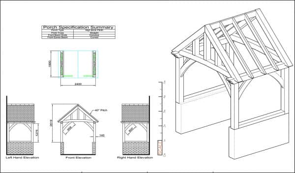 Planning Drawings - Oak Framed Porch Kits | A Timeless Addition to Your ...